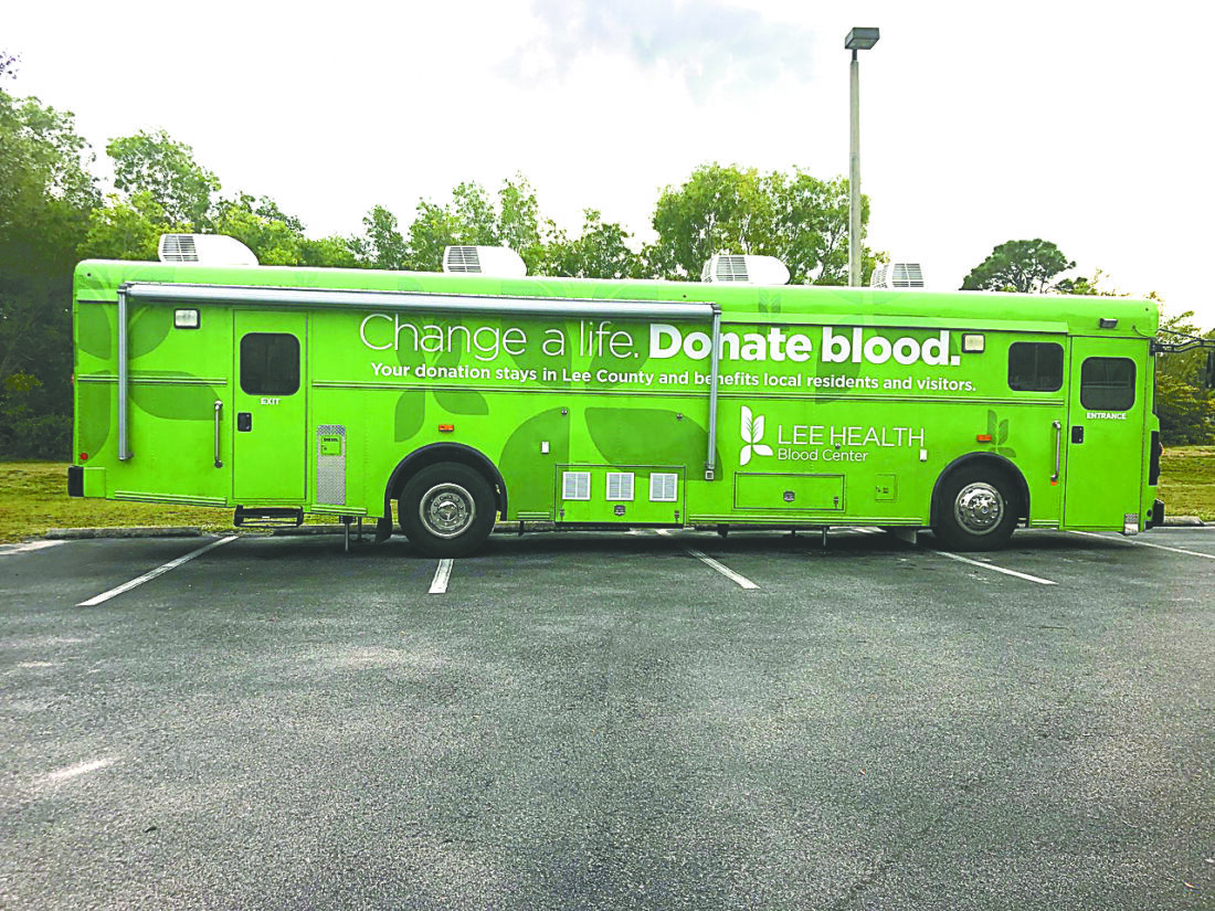 Lee Health Bloodmobile to visit Moose Lodge Saturday - Pineisland Eagle